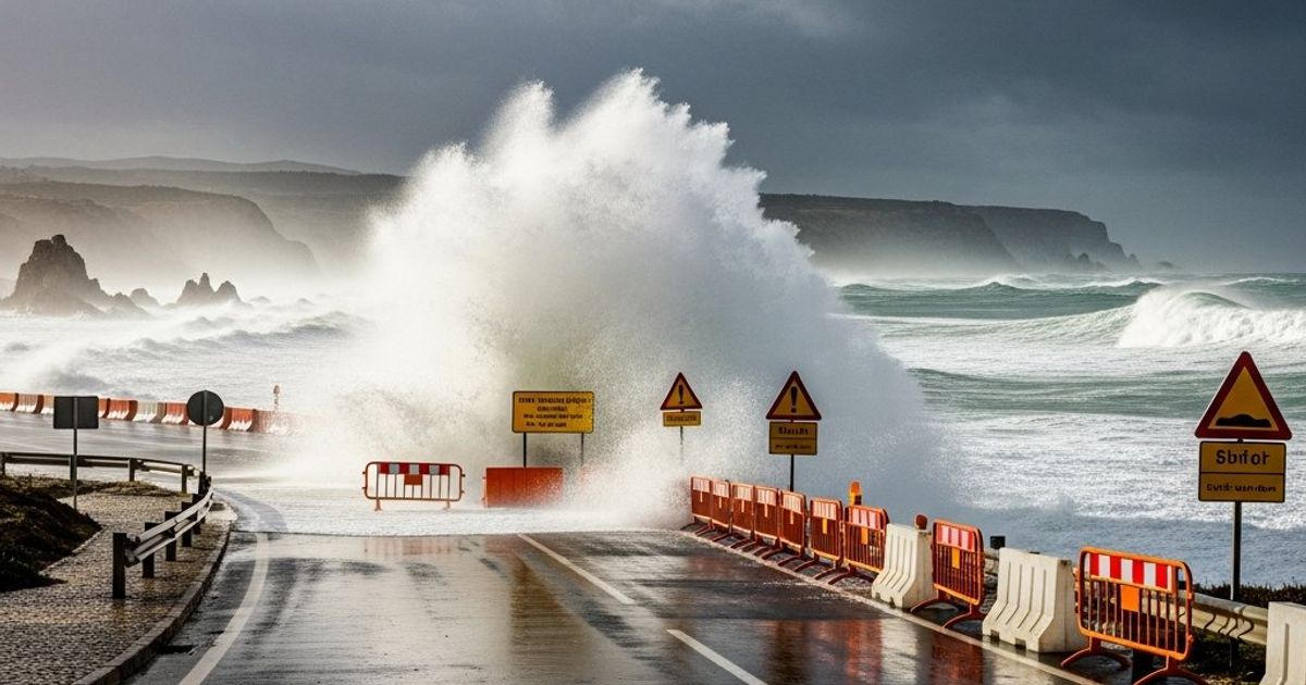 Portugal Storm Update: Flooded Roads & 6-Metre Waves