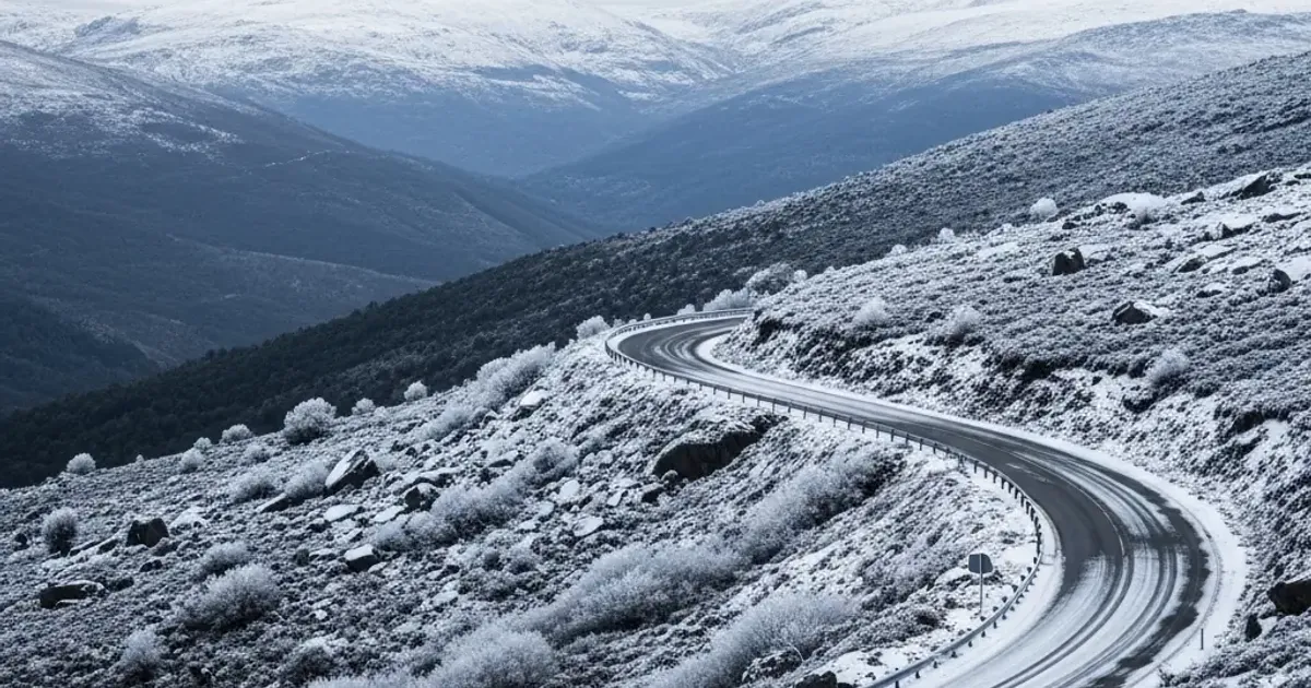 Weekend Polar Blast in Portugal: Snow to 600m, Icy Roads