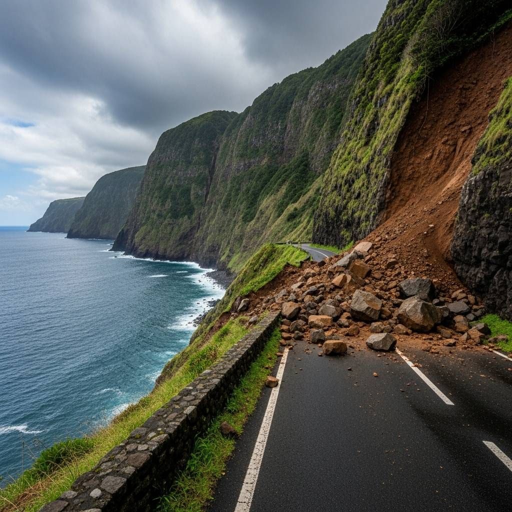 São Jorge landslide closes only road to Cubres