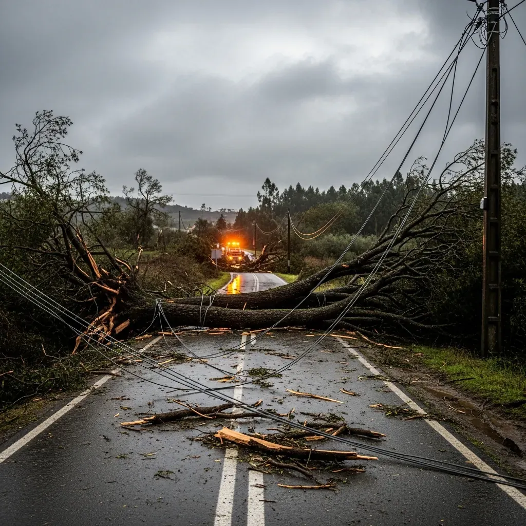 Storm Kristin Hits Portugal: Record Winds, Power Cuts, Flood Alerts