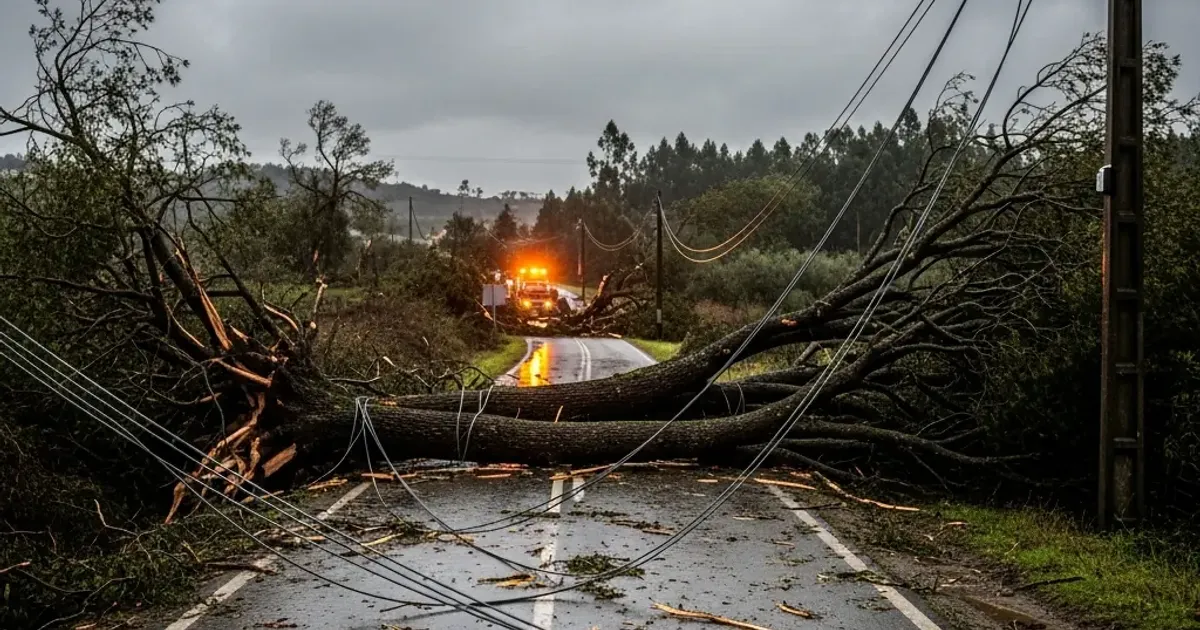 Storm Kristin Hits Portugal: Record Winds, Power Cuts, Flood Alerts