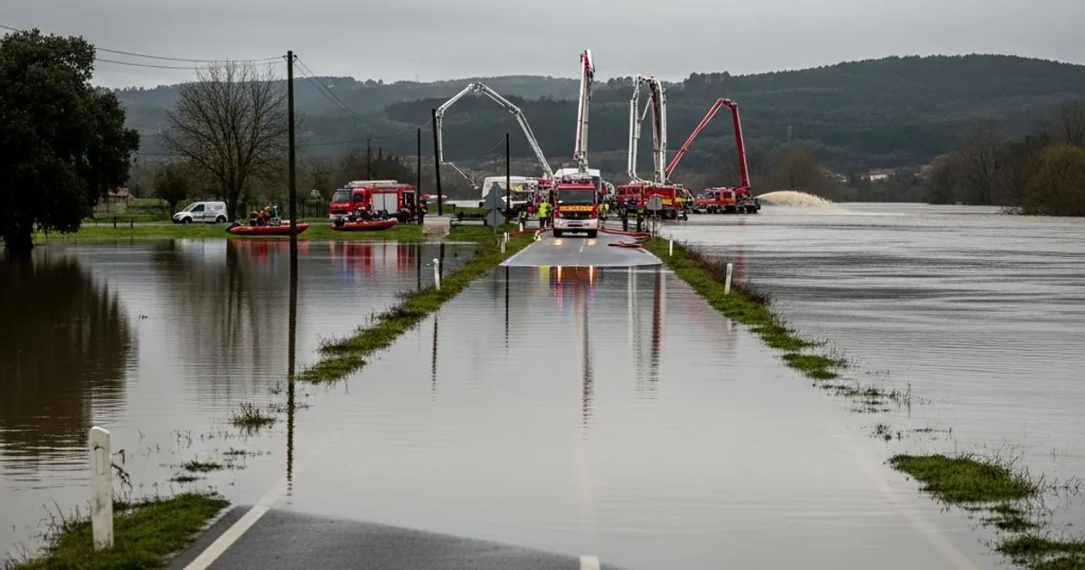 Portugal's Tagus Basin Floods: Yellow Alert Strands Drivers